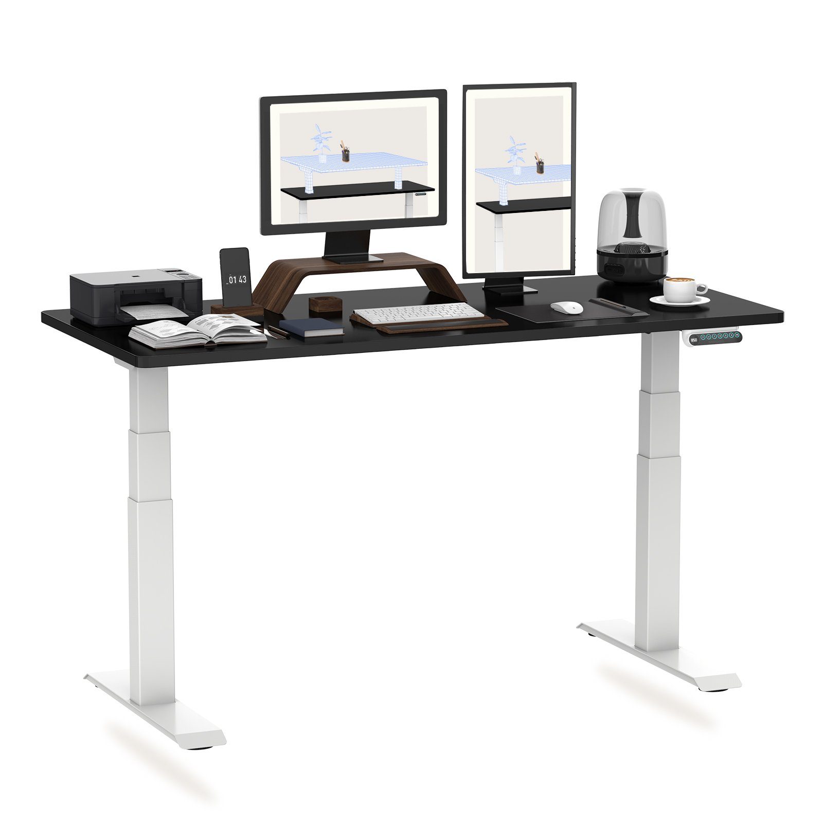 Flexispot Schreibtisch Premium E6 Höhenverstellbarer Schreibtisch